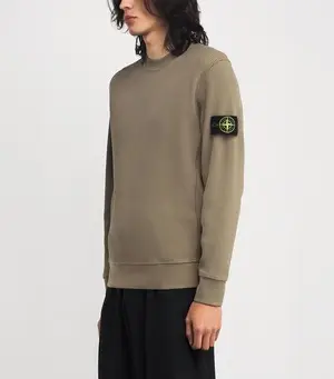 Stone Island Cotton Waffle-knit Crew-neck Sweater - Green