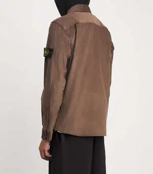 Stone Island Cotton Corduroy Compass Overshirt - Brown