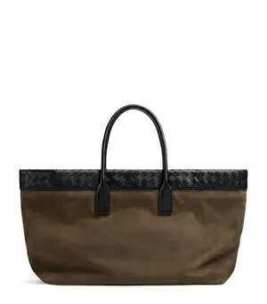 Bottega Veneta Large Leather Cabat Tote Bag - Green