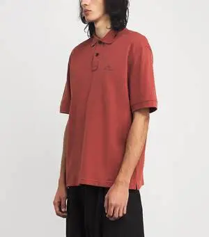Stone Island Cotton Embroidered Polo Shirt - Red
