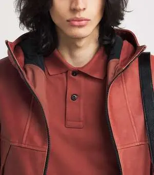 Stone Island Cotton Embroidered Polo Shirt - Red