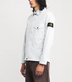 Stone Island Organic Cotton Compass Shirt Jacket - Blue