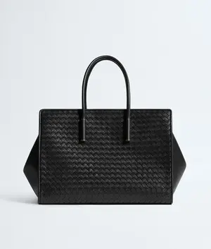 Bottega Veneta Intrecciato Leather Tote Bag - Black