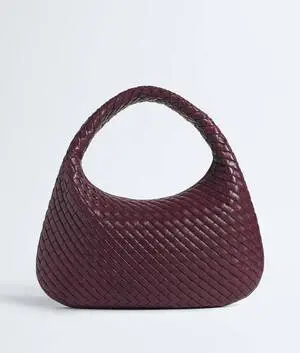 Bottega Veneta Padded Intrecciato Leather Shoulder Bag - Deep Mahogany