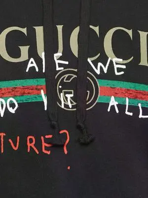 Gucci Knit Printed Hoodie