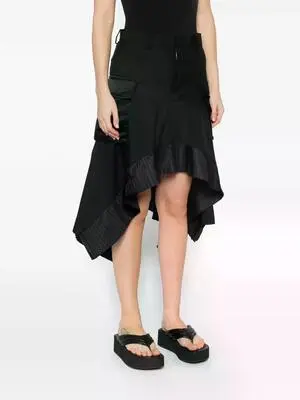 Sacai Cargo-pocket Midi Skirt - Black
