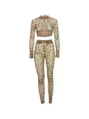 Philipp Plein Leopard-print Mesh Set