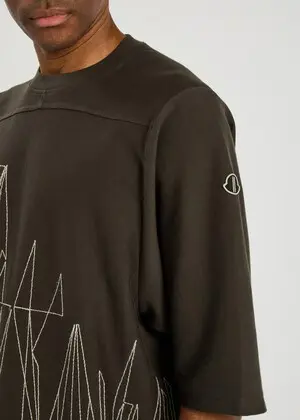 Rick Owens X Moncler Jumbo Embroidered T-shirt