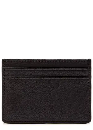 BOSS Ray Logo Grained Leather Card Holder