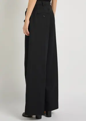 Simone Rocha Draped Wide-leg Gabardine Trousers