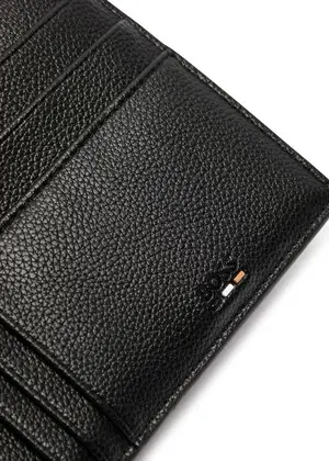BOSS Ray Logo Grained Leather Card Holder