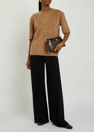 LISA YANG Brushed Cashmere Crewneck Top