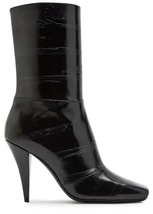 Givenchy Shark 95 Glossed-leather Ankle Boots