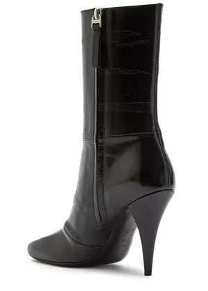 Givenchy Shark 95 Glossed-leather Ankle Boots