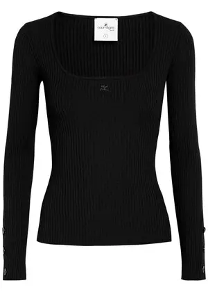 COURREGES Heritage Ribbed Knit Top