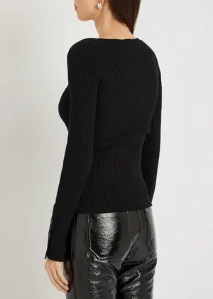 COURREGES Heritage Ribbed Knit Top