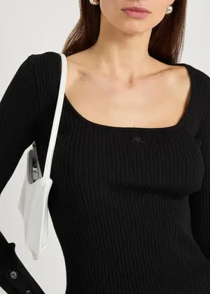 COURREGES Heritage Ribbed Knit Top