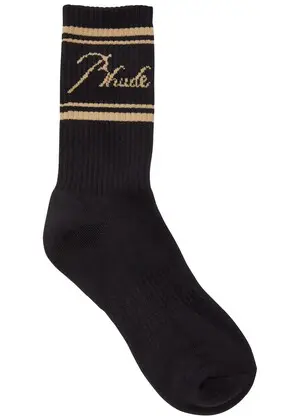 Rhude Script Logo Stretch-cotton Socks