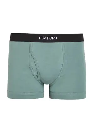 TOM FORD Stretch-cotton Boxer Briefs - Teal
