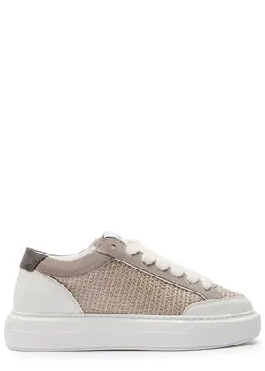 CLEENS Luxor Panelled Raffia Sneakers
