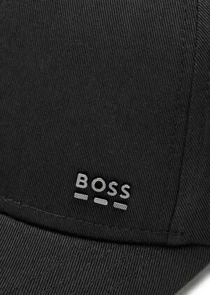 BOSS Logo-appliquéd Canvas Cap - Black