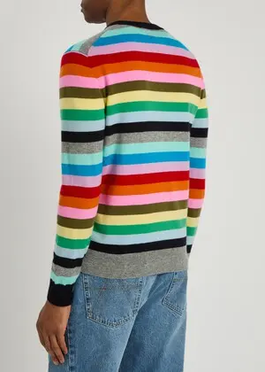 ALLUDE Striped Cashmere Jumper