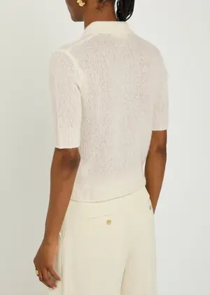 LISA YANG Masy Cashmere And Silk-blend Polo Top - Cream