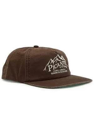 PICANTE Peaks Logo-embroidered Cotton Cap - Brown