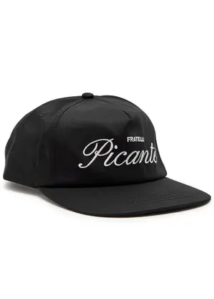 PICANTE Fratelli Logo-embroidered Cotton Cap - Black