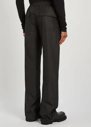 Rick Owens X Moncler Logo-appliquéd Drawstring Shell Trousers