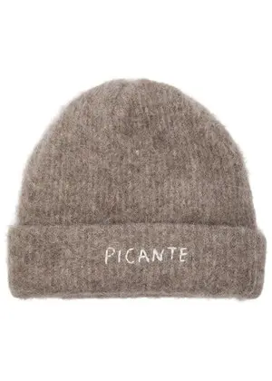 PICANTE Logo-embroidered Alpaca-blend Beanie - Brown