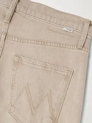 MOTHER The Dodger Sneak Mid-rise Straight-leg Jeans - Brown