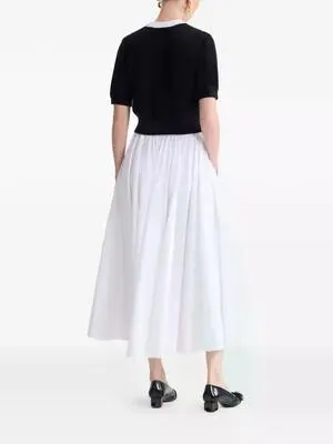 PATOU Collarless Textured Top - Black