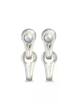 PATOU Asymmetric Dangle Earrings - Silver