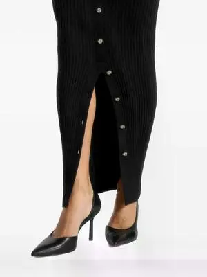 Manière De Voir Long-sleeve Knit Belted Maxi Dress