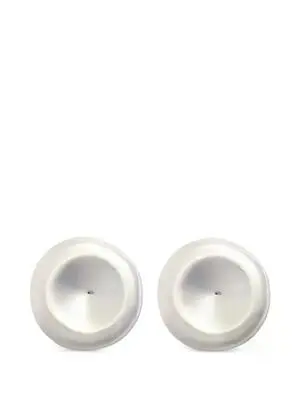 PATOU Disc Clip Earrings - Silver
