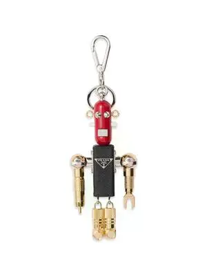 Prada Robot Keyring Charm - Black