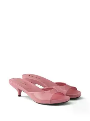 Prada 45mm Leather Sandals - Pink