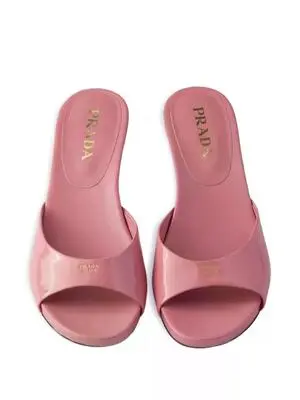 Prada 45mm Leather Sandals - Pink