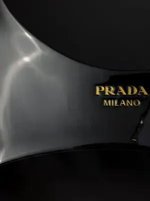 Prada 45mm Leather Heeled Mules - Black