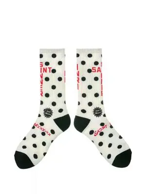 SAINT MXXXXXX Polka-dot Socks - White