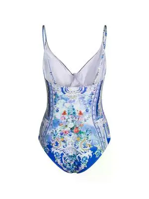Camilla Triangle Underwire One Piece Swimsuit - Blue