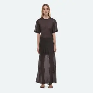 Helmut Lang Layered Sheer Skirt - Bistre