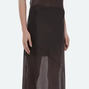 Helmut Lang Layered Sheer Skirt - Bistre