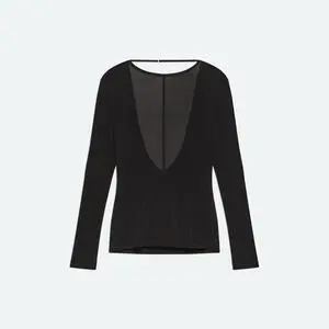 Helmut Lang Reverse Cowl Top - Black