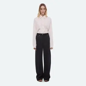 Helmut Lang Relaxed Bootcut Wool Gabardine Trousers
