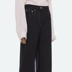 Helmut Lang Relaxed Bootcut Wool Gabardine Trousers