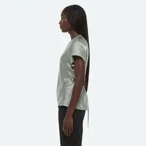 Helmut Lang Silk Satin Tee - Aqua Gray