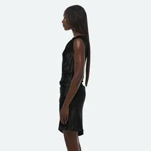 Helmut Lang Silk Draped Mini Dress - Black