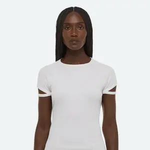 Helmut Lang Cropped Raglan Crewneck T-shirt - Optic White